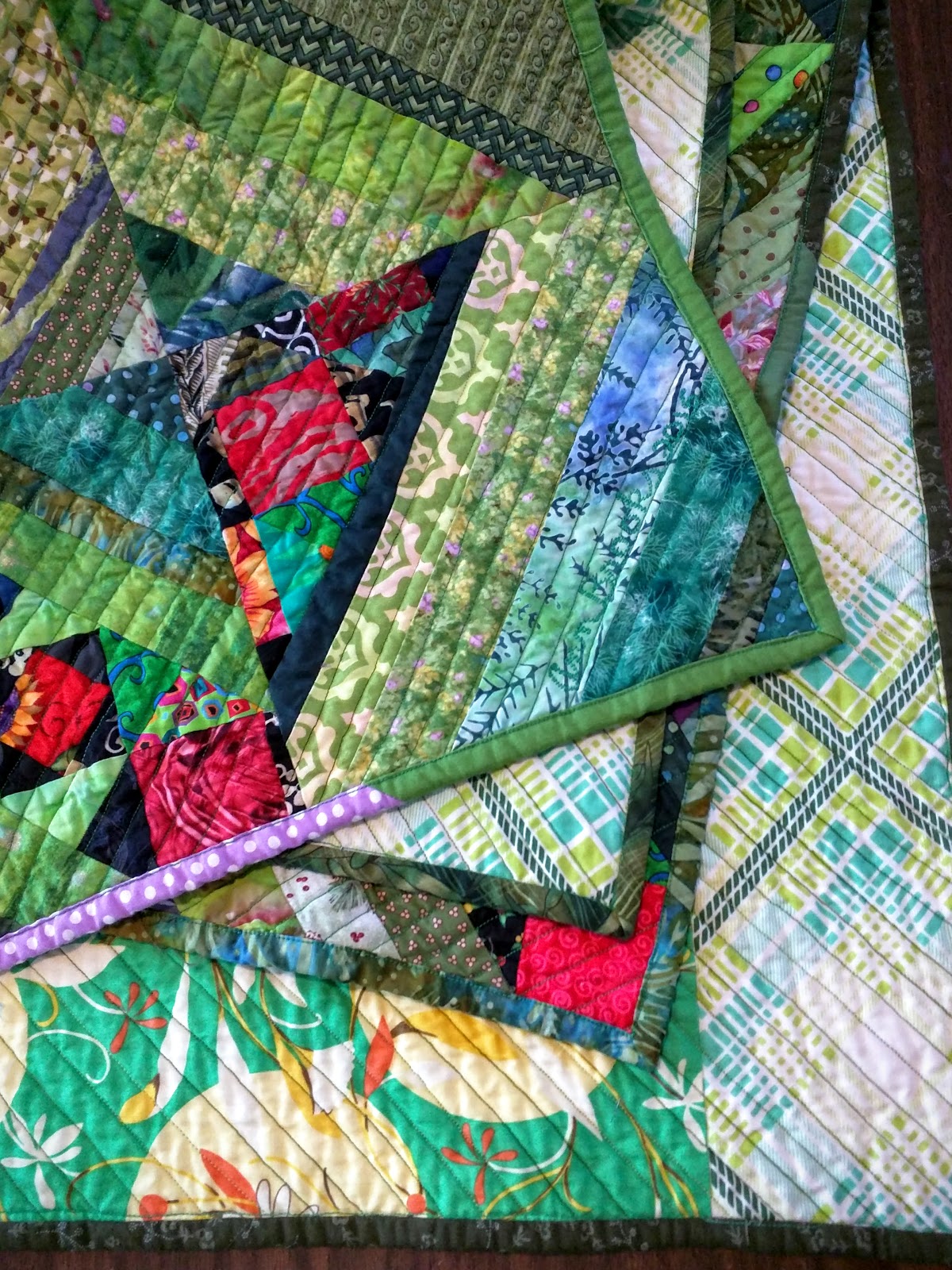 Fret Not Yourself: Green String Toddler Quilt