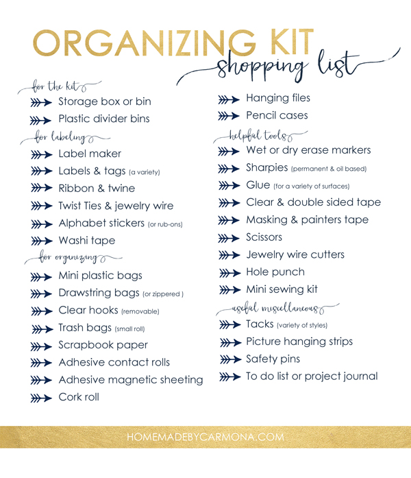 IHeart Organizing: UHeart Organizing: Organizing Kit Must Haves