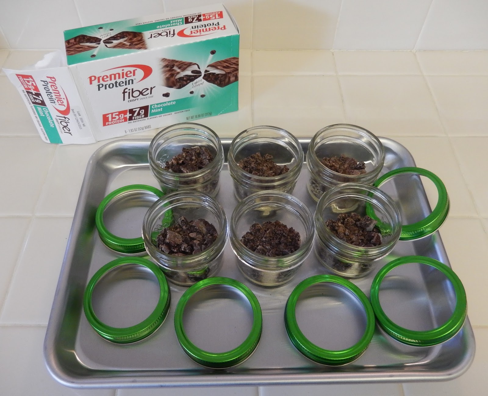 theworldaccordingtoeggface: Grasshopper Pie Premier Protein Pudding Jars