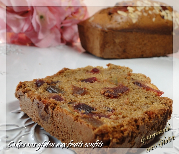 Cake aux fruits confits sans gluten