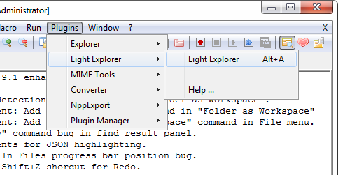 Adding File Explore inside Notepad++ Editor | Few Solution