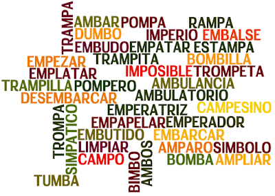 RECURSOS DIGITALES: Palabras con mp y mb