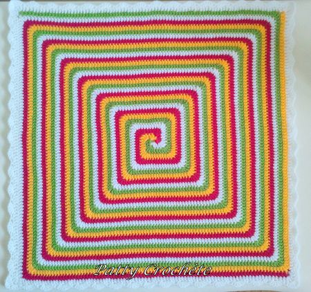Tina's handicraft : SOLID GRANNY SPIRAL SQUARE free pattern & photo ...