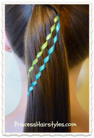 Waterfall Twist Ribbon Braid - Ponytail Hairstyles | Hairstyles For ...
