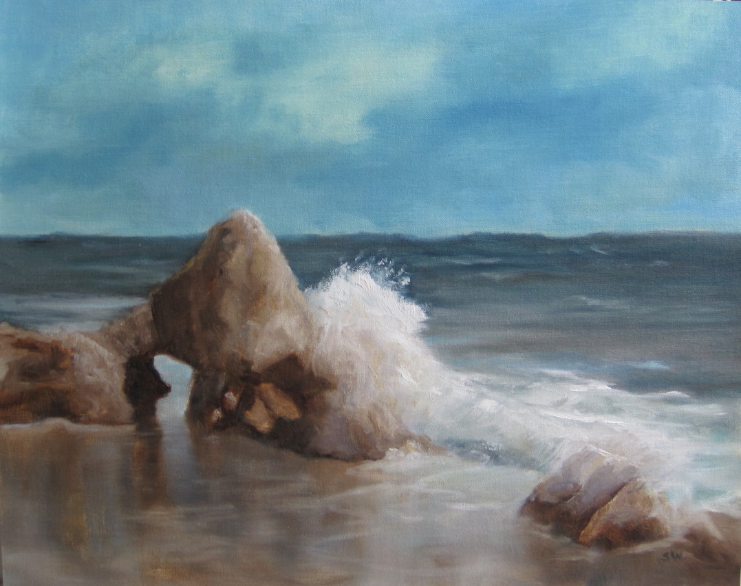 Painting Every Day: Coastal Rocks and Waves