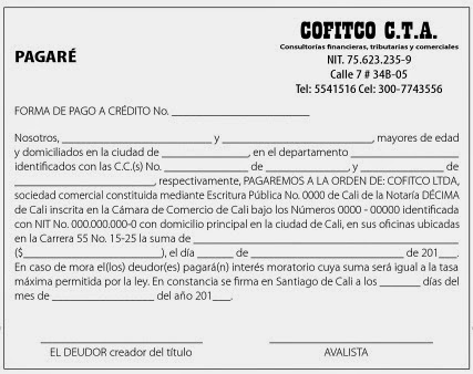 Los Apuntes del Estudiante: El pagaré