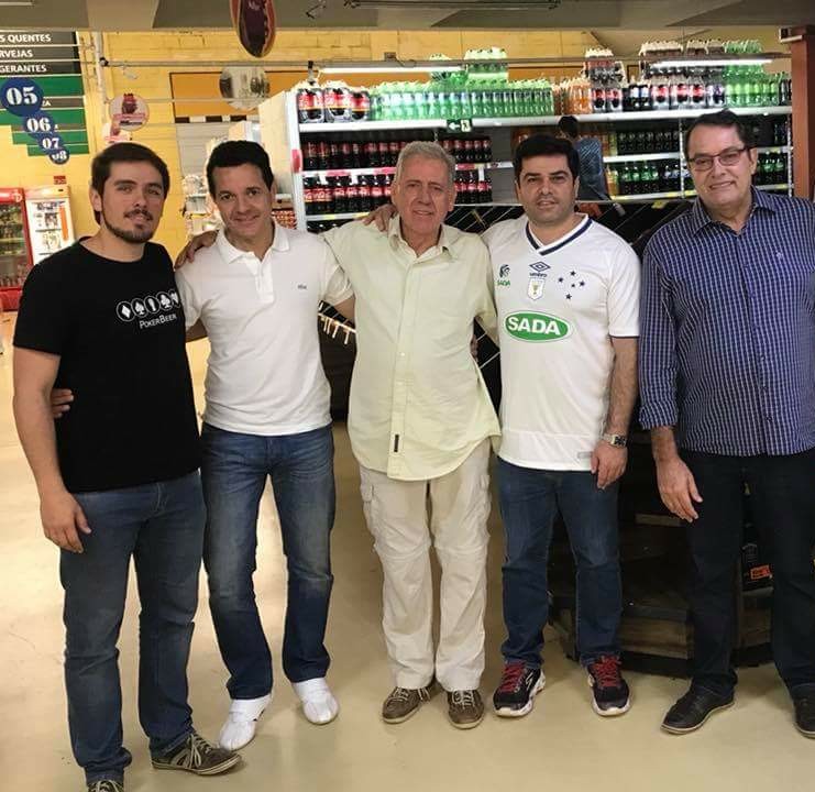 Cherem recebe os donos do Supermercados BH, que compraram a rede GF
