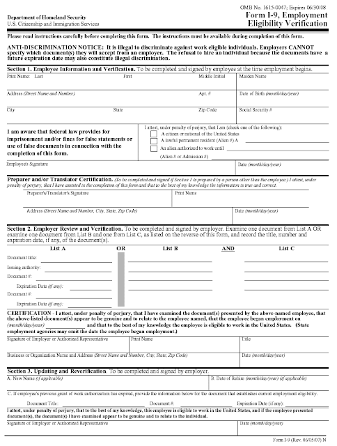 Give Us Liberty: WHERE IS BARRY HUSSEIN'S FORM I-9 EMPLOYMENT ...
