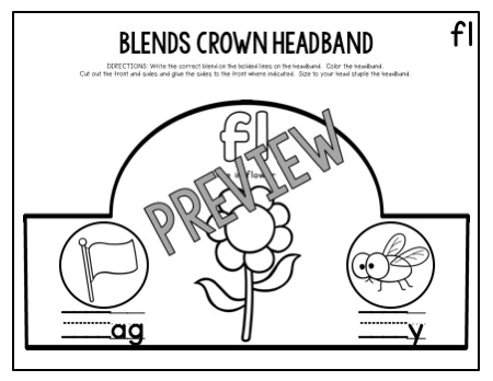 Emily Jane Creates: CROWN HEADBANDS-Alphabet, Blends, Digraphs, Magic e ...