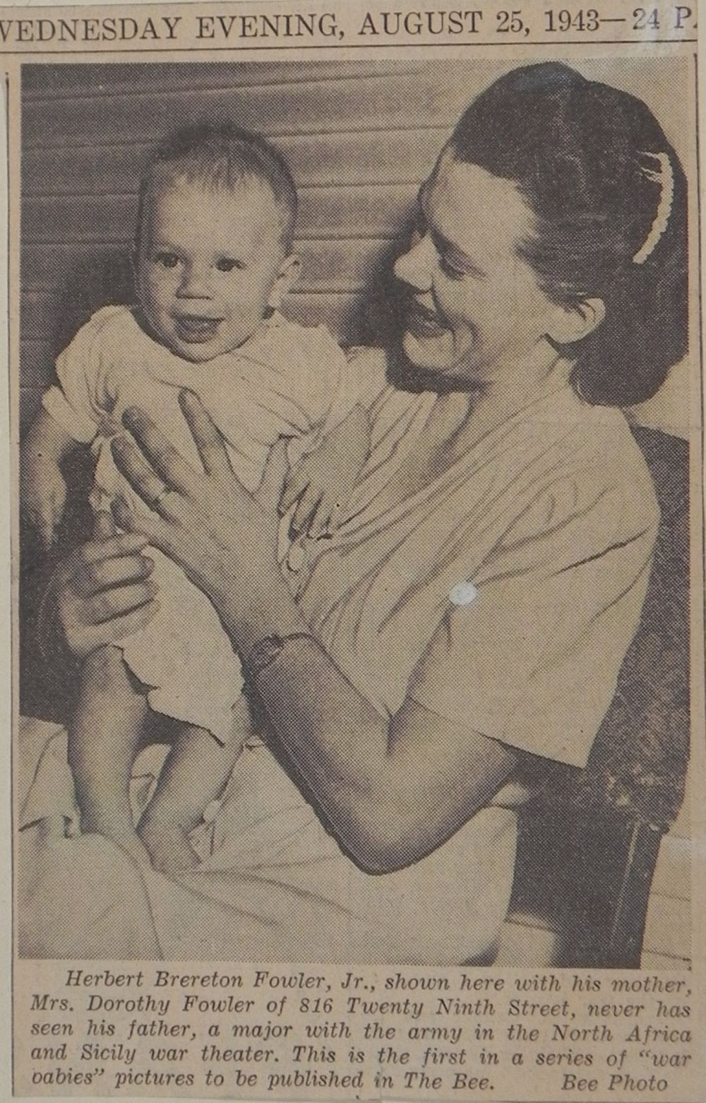 Yolo Papers: WWII Fathers See Their Babies For First Time - 1943-1945