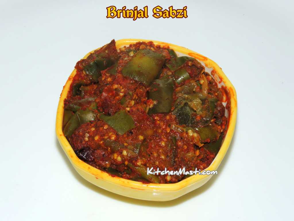 Brinjal Sabzi (eggplant sauteed vegetable) or Badanekayi Palya ( Gulla ...