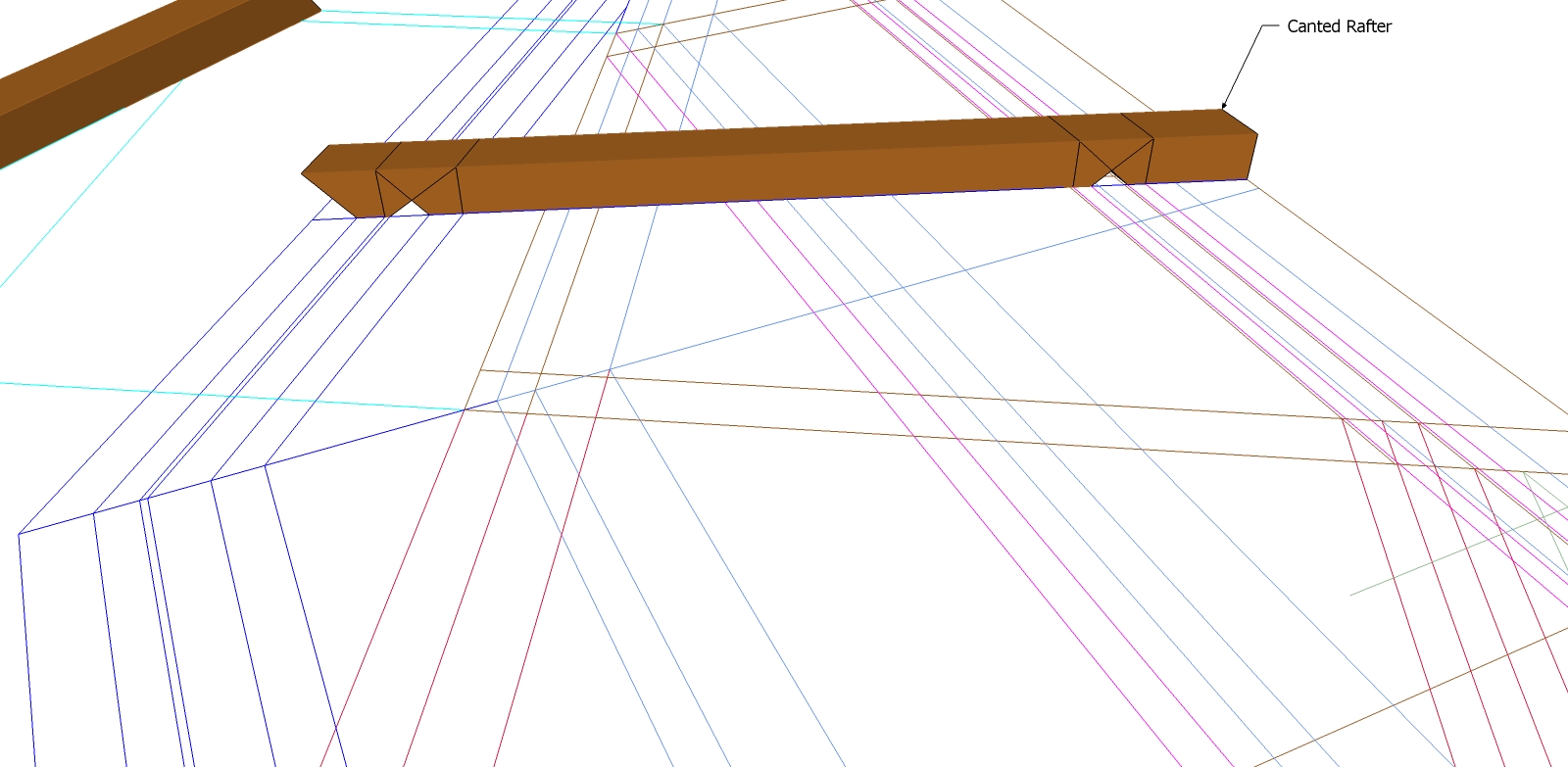 Roof Framing Geometry: Rising Purlin with Rafter Seat Cuts