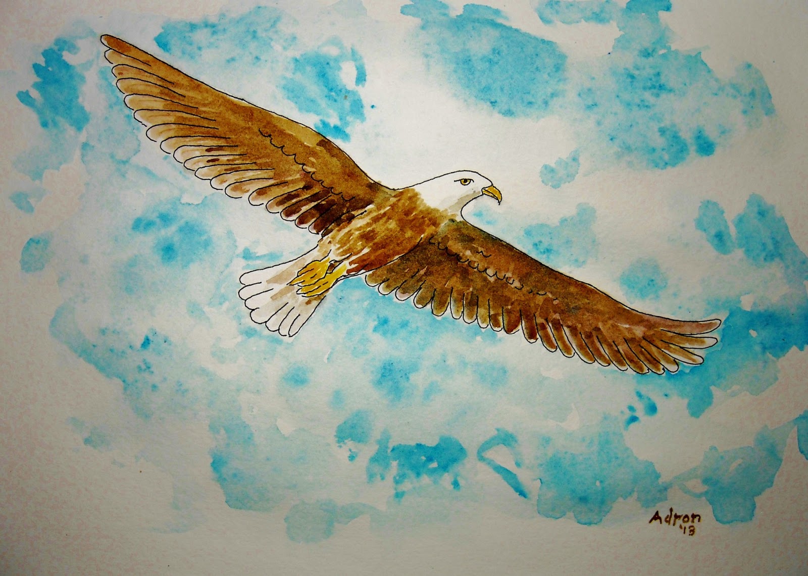 How to Draw Worksheets for The Young Artist: How To Draw A Flying Eagle ...