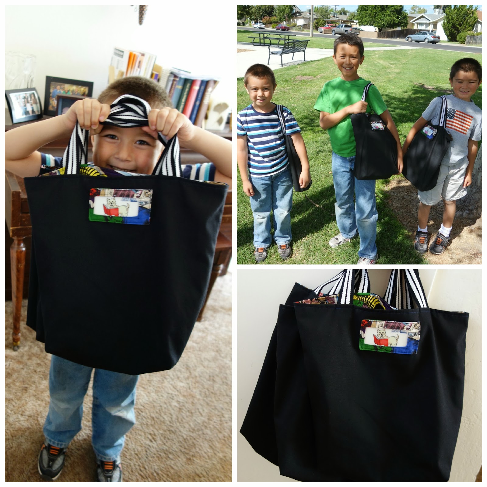 Lissiegirl Blogs!: Library Book Bags