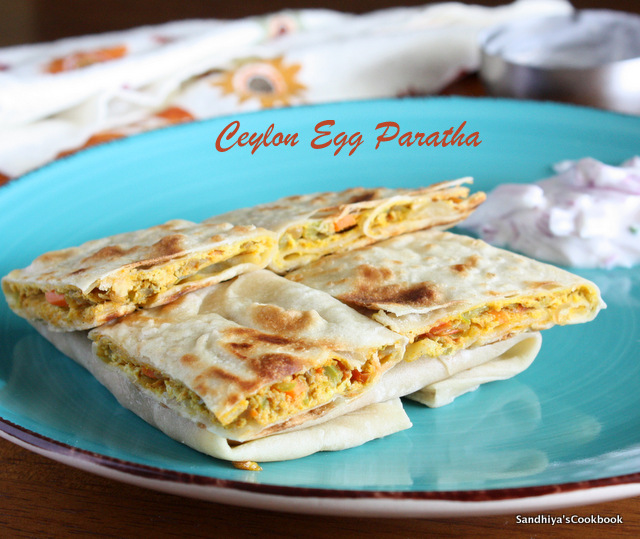 Sandhiya's Cookbook: Srilankan Egg Parotta | Ceylon Paratha | Egg ...