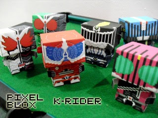 PixelBlox Kamen Rider Papercraft | Papercraft Paradise | PaperCrafts ...