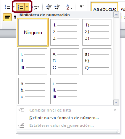 PROCESADOR DE TEXTOS WORD: LISTAS ORDENADAS Y DESORDENADAS