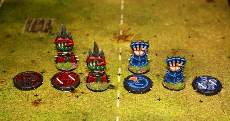 The Art of War: Blood Bowl Templates and Counters Painted