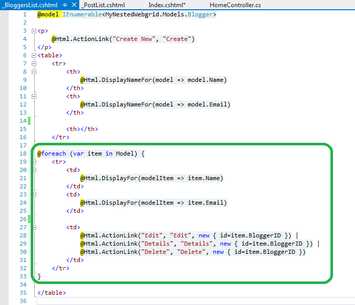 The ASP.NET MVC Club: Step By Step How to create multiple partial views ...