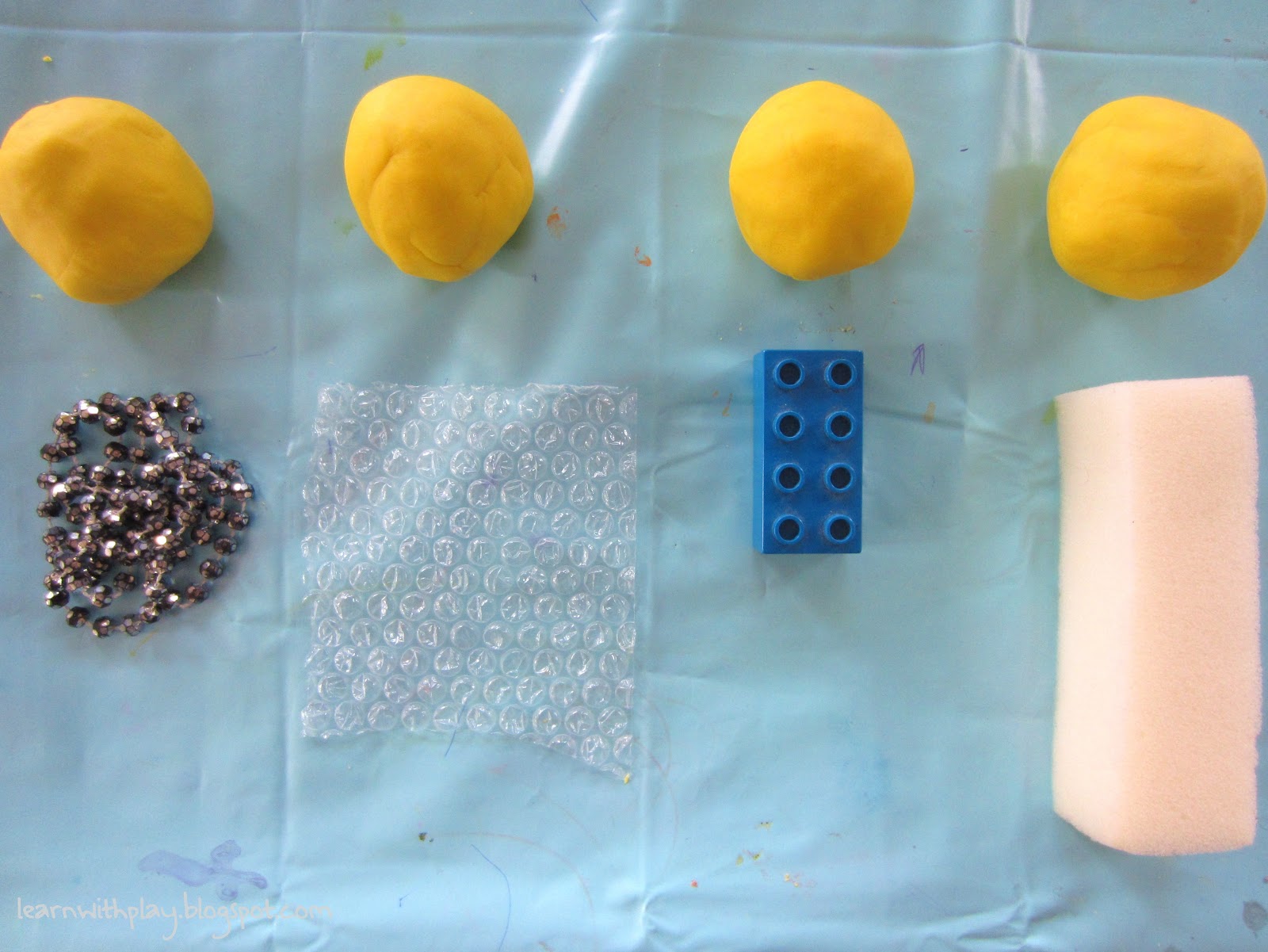 Learn with Play at Home: Playdough Imprints. Texture and Pattern ...