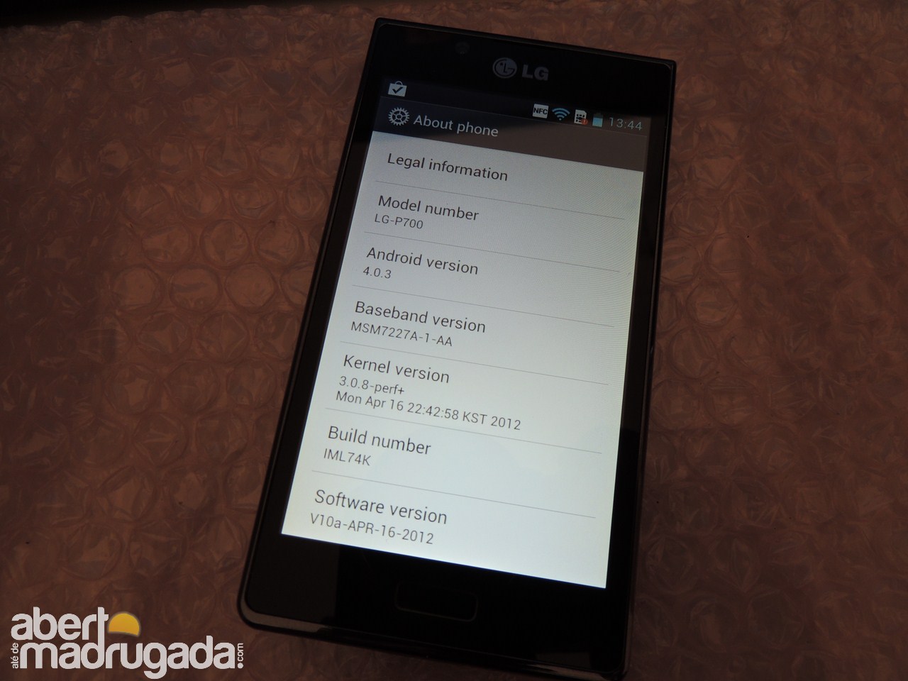 Análise LG Maximo L7 P700 | Aberto até de Madrugada