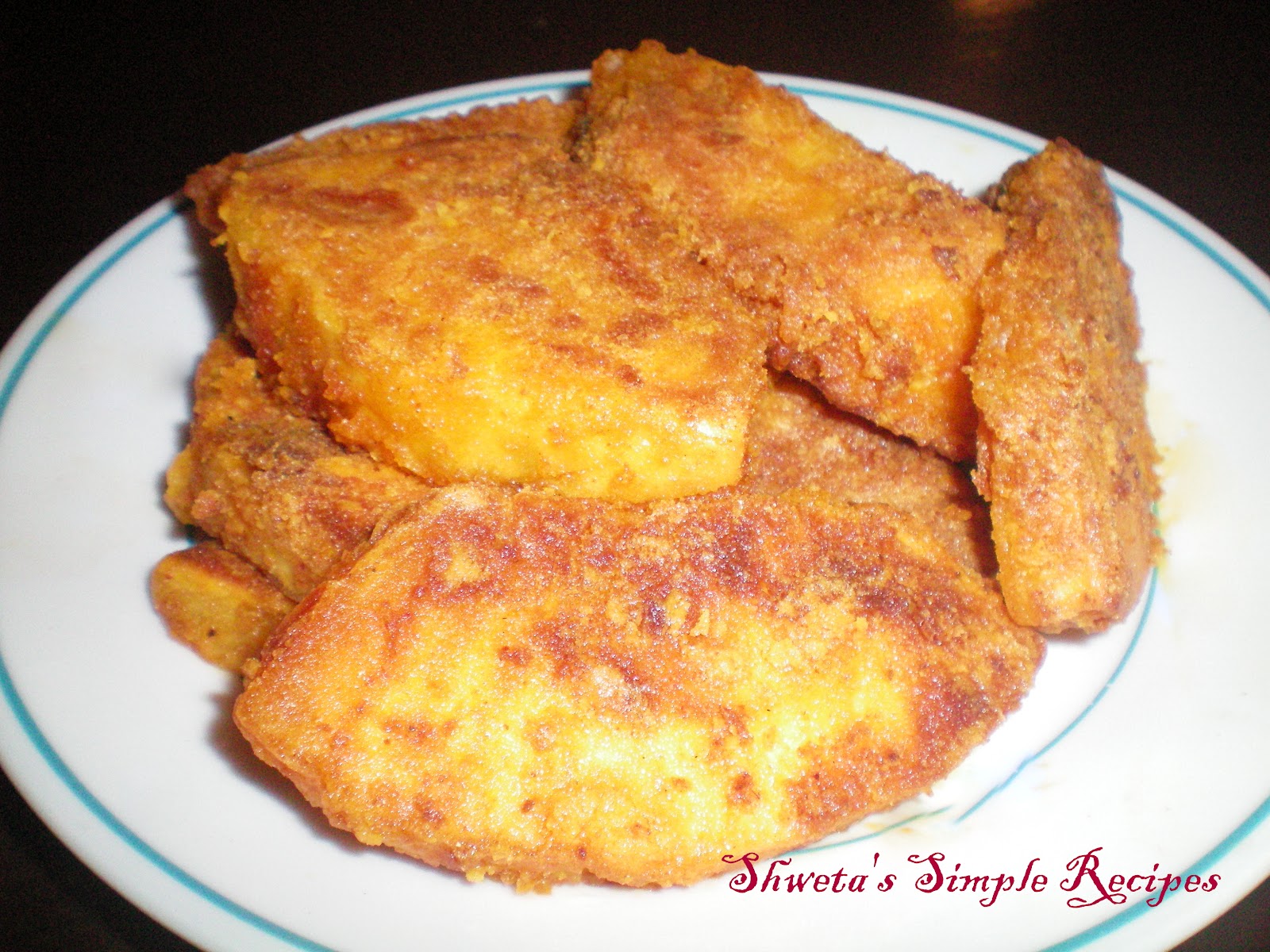 Shweta’s Simple Recipes: Neer Phanasa chi kaapa/Fried Bread Fruit