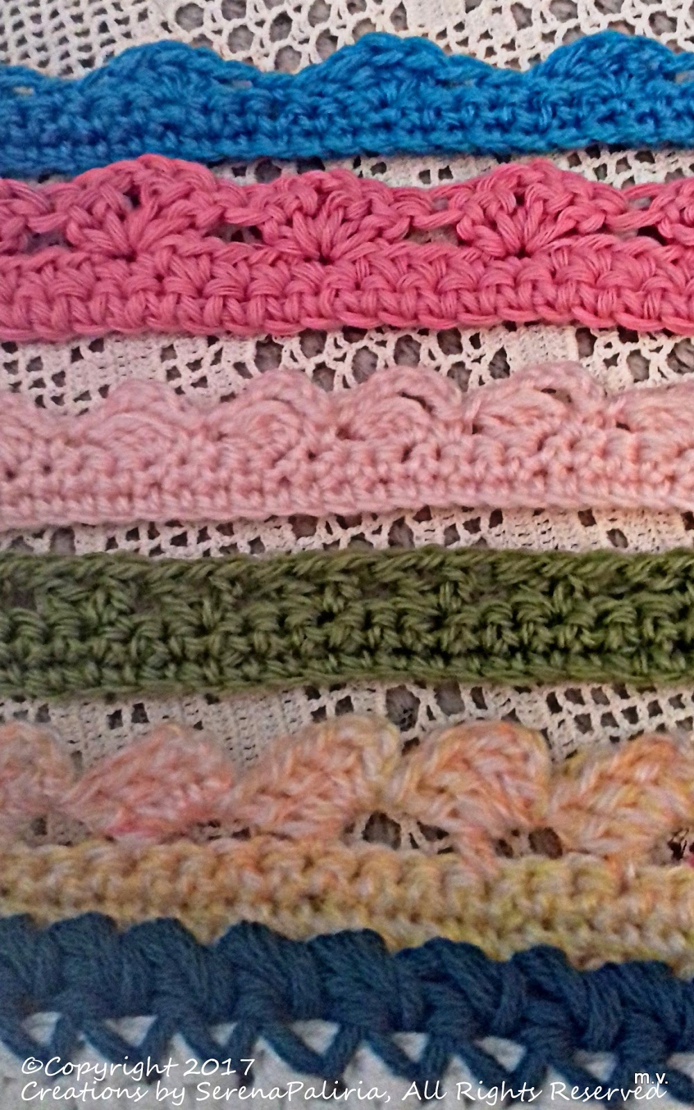 Creations By SerenaPaliria: Crochet Bordure de Finition Point de Maille ...