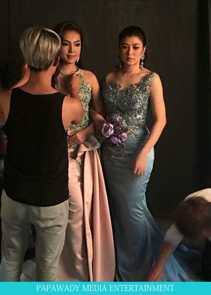 Eaindra Kyaw Zin and Warso Moe Oo cherry world billboard photos shooting