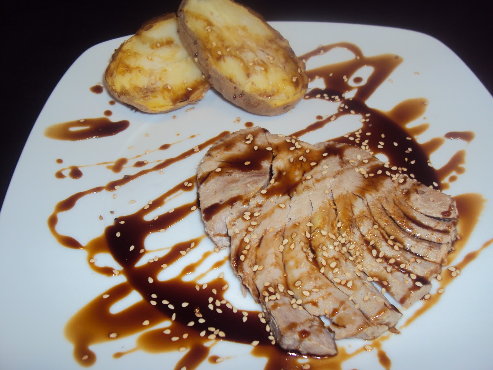 Cocina con Glamour: Filetes de atún con soja caramelizada y sesamo