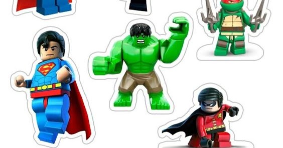 Lego Superheroes Free Printable Cake Toppers. - Oh My Fiesta! for Geeks