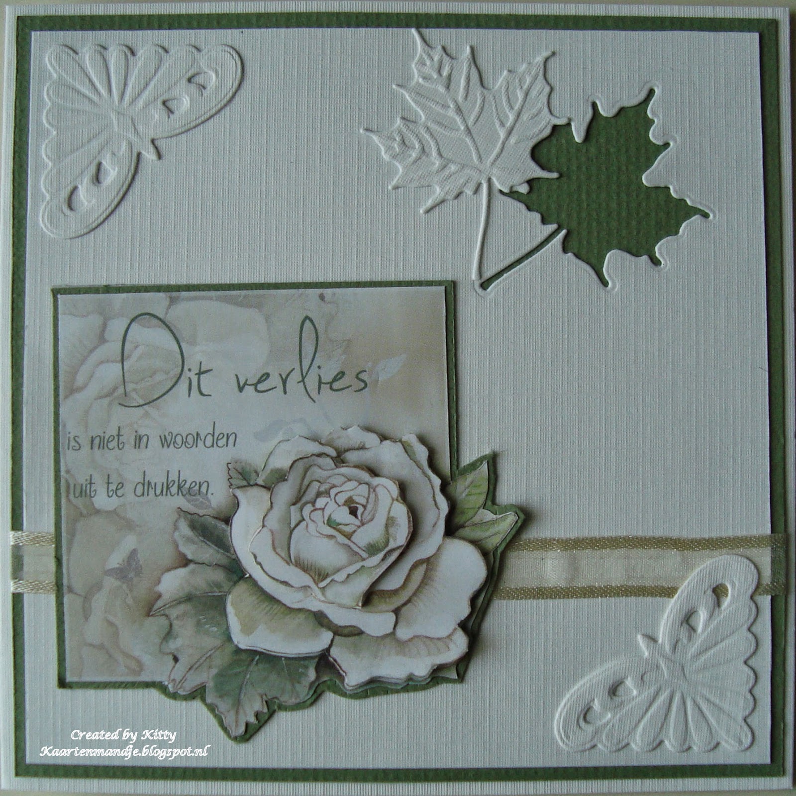 Kaarten van Kitty: Condoleancekaart