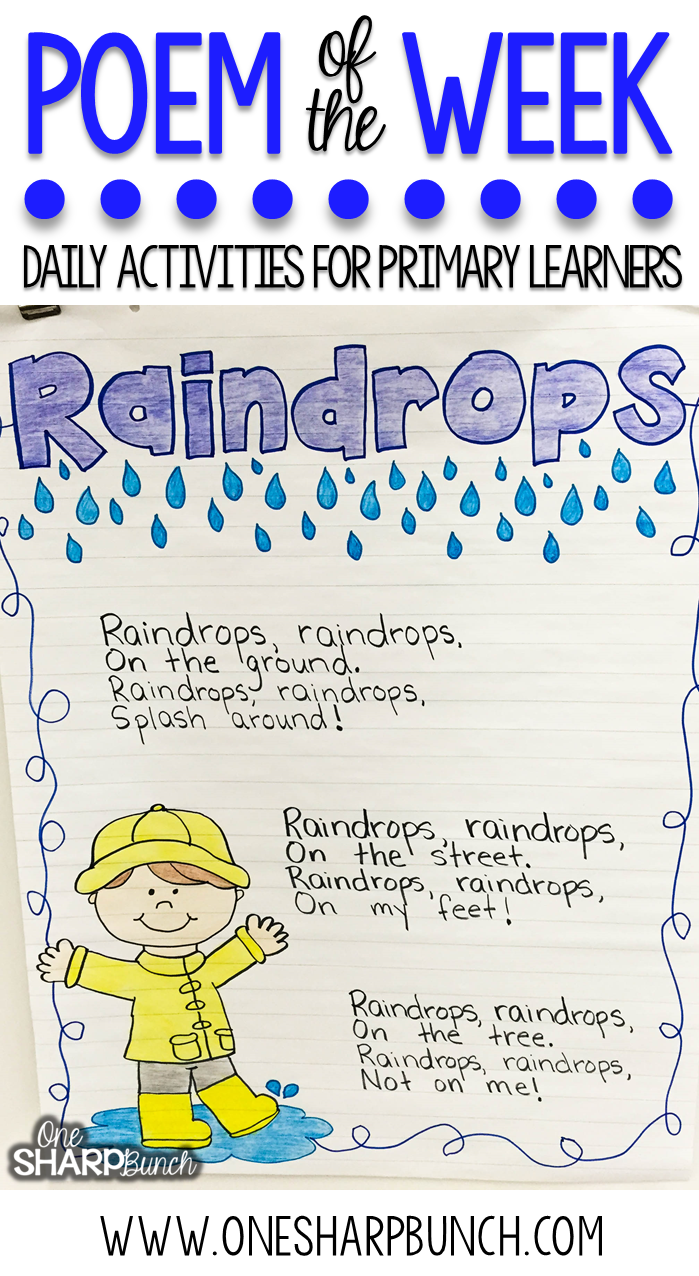 Poetry Activities for the Primary Classroom - One Sharp Bunch