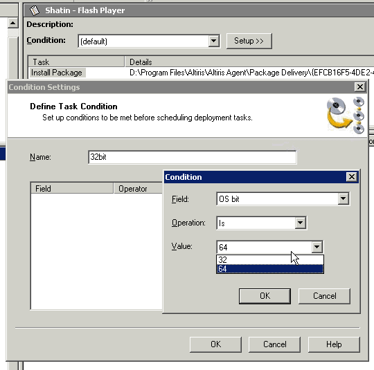 How do we deploy apps to Windows 7 via Altiris Deployment?