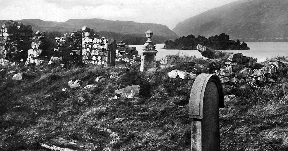 Tour Scotland: Old Photograph Cemetery Inishail Loch Awe Scotland
