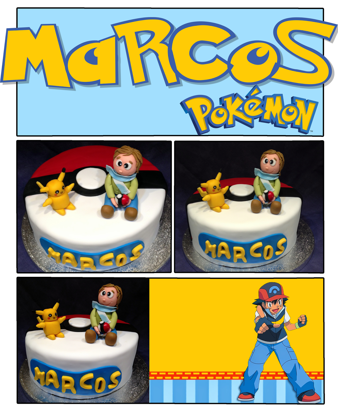 Tu Tarta con Arte: A Marcos le encanta Pokemon...y lo celebraron juntos