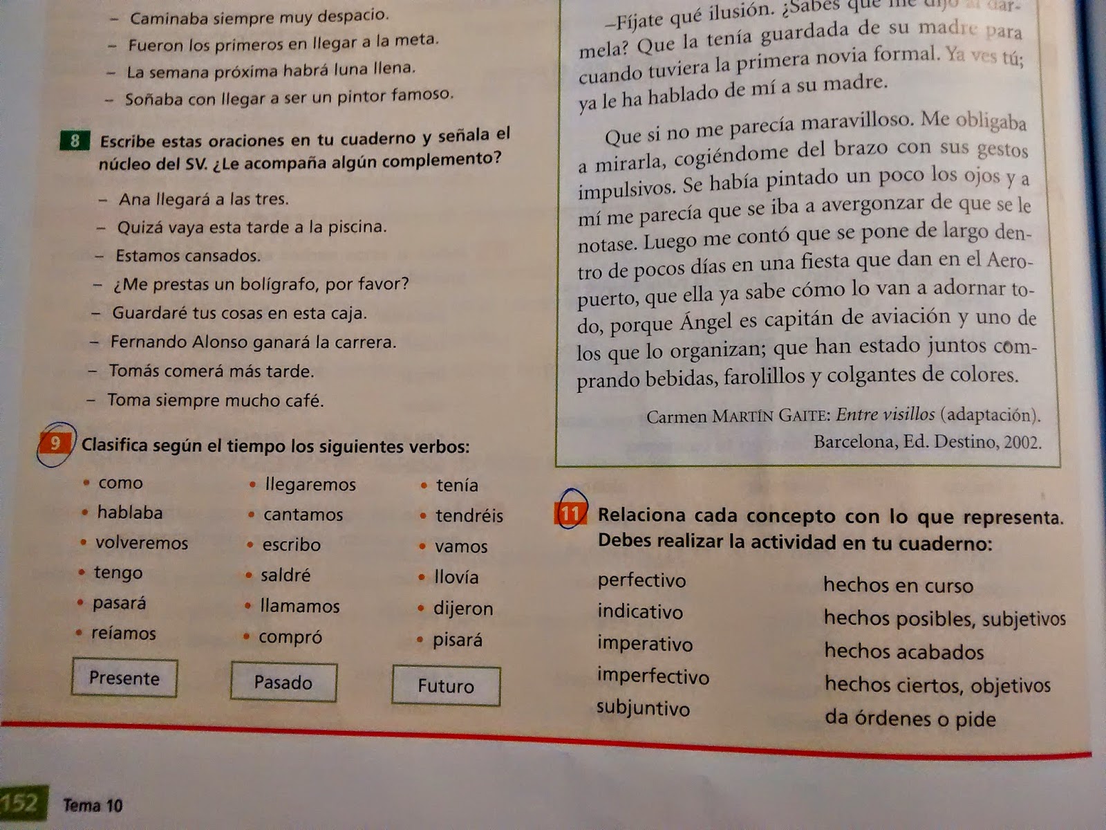 La lengua de las mariposas: Actividades para la próxima clase