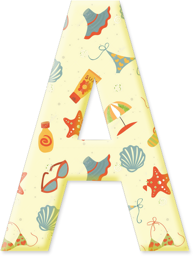 Abecedario de Cosas del Verano. Summer Stuff Alphabet. - Oh my Alfabetos!
