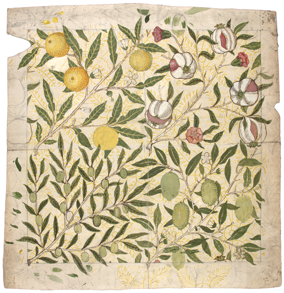 My Antique World: William Morris "Fruit" and "Wreath" wallpaper designs