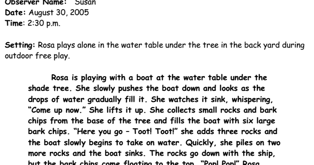 Professors Blog: Writing Anecdotal Record