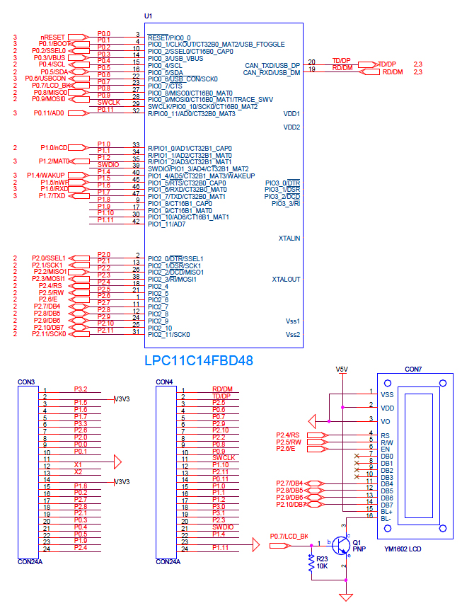 FongArm: WHUT LPC1114 Schematic