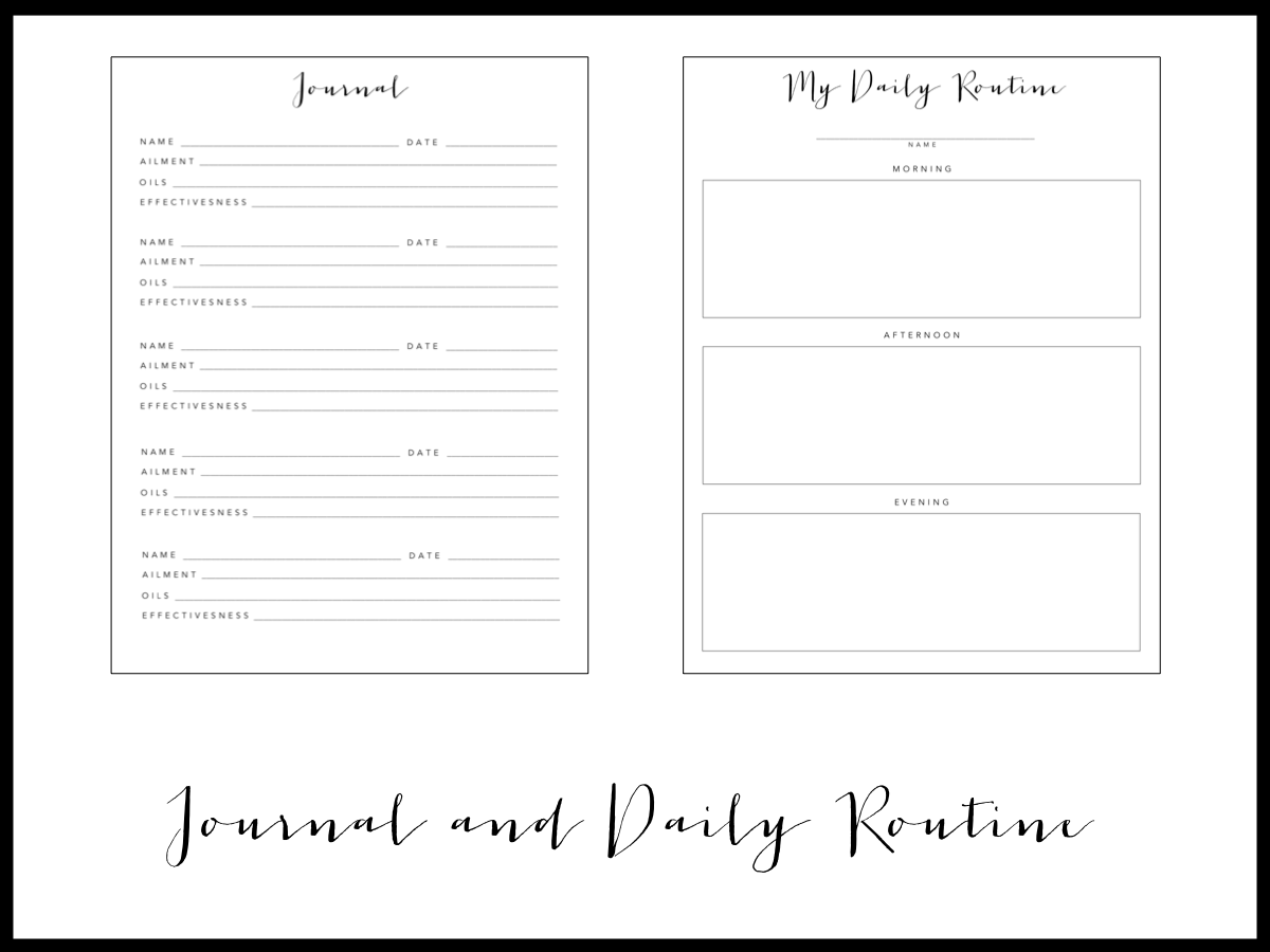 Free Essential Oil Notebook Printables - Printable Word Searches