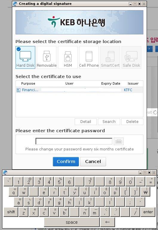 Linux and misc stuff: KEB/Hana online banking in Linux