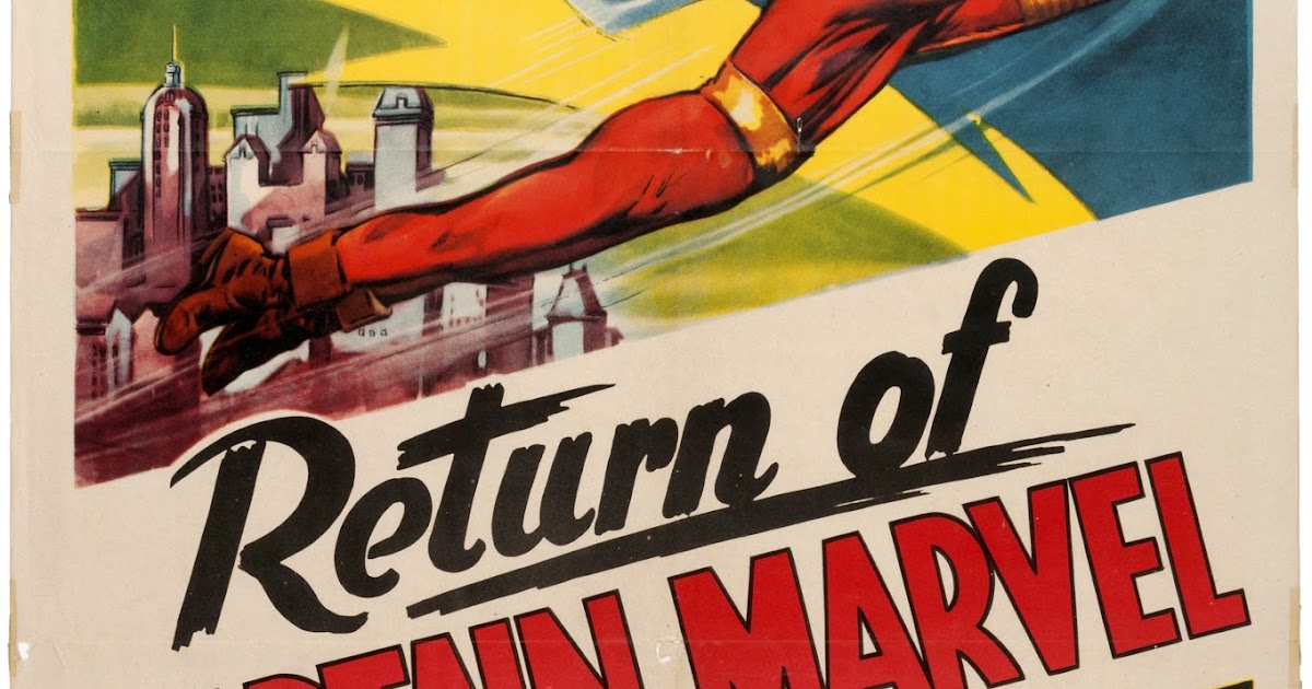 Vintage "Captain Marvel Returns" movie serial poster