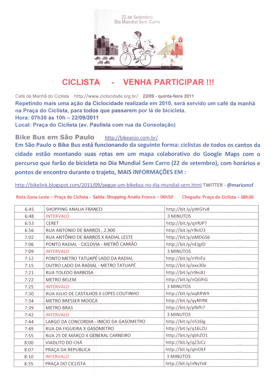 Bike Link Linkando As Noticias E A Vida A Bike Bike Bus Dmsc 22 09