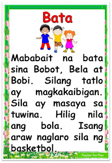 Teacher Fun Files: Tagalog Reading Passages 4