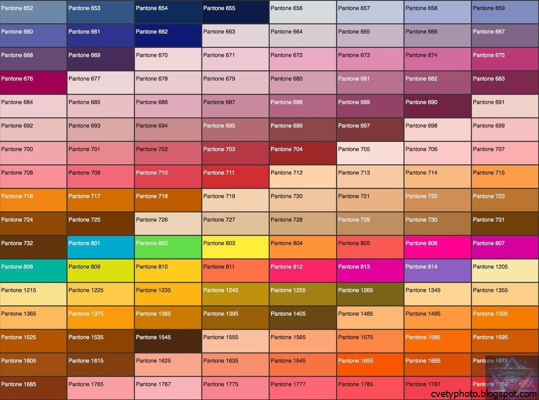 color charts for matching colors Basic color chart with names
