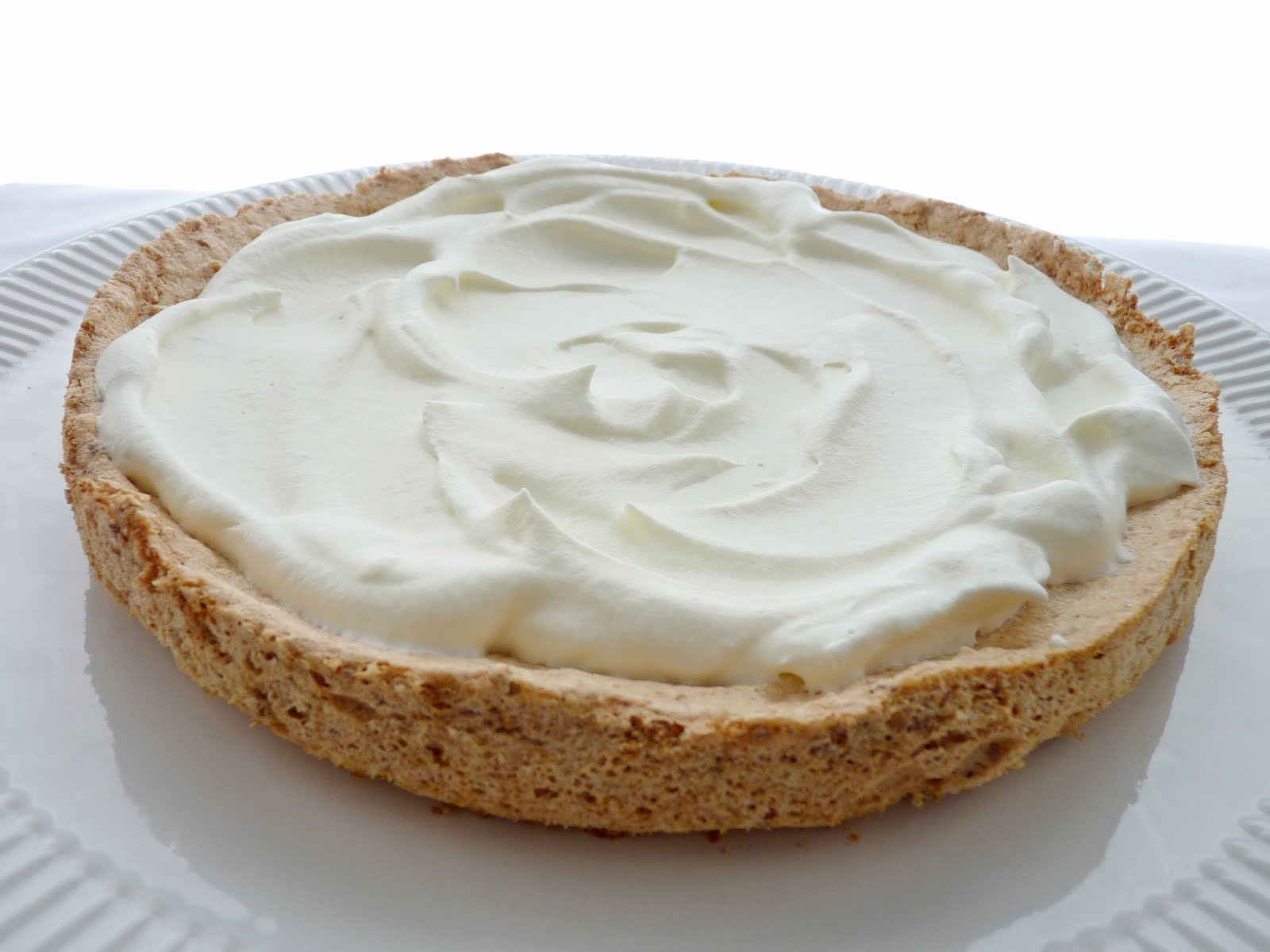 :pastry studio: Almond Dacquoise with Nectarines & Cream