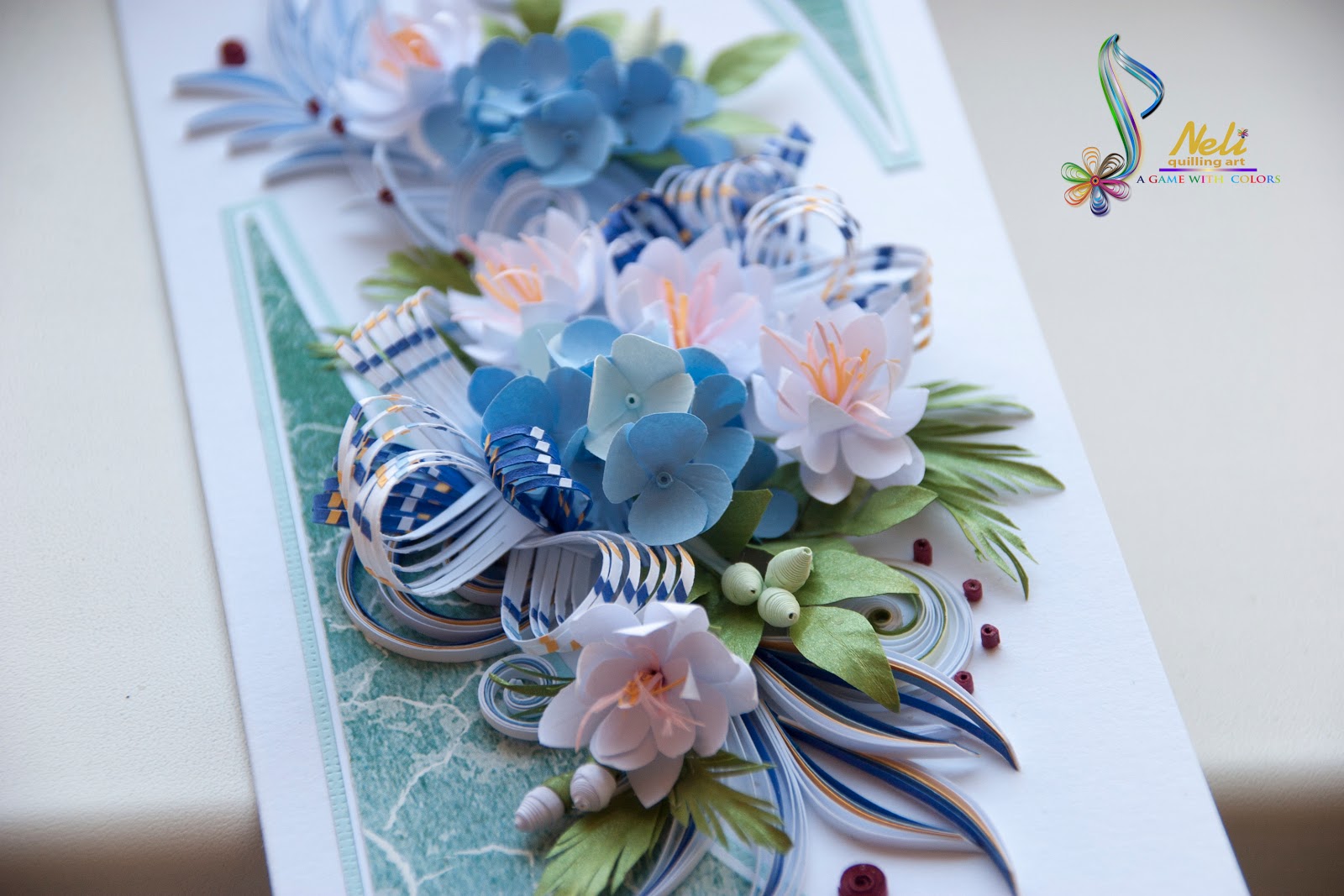 Neli Quilling Art: Cards with boxes - 20 cm / 9 cm