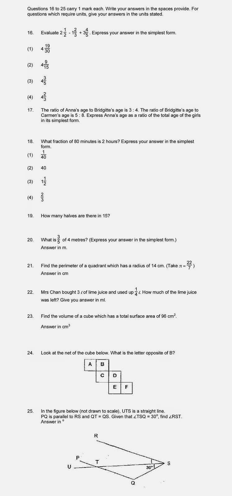 Top School Exam Papers - Answers Explained