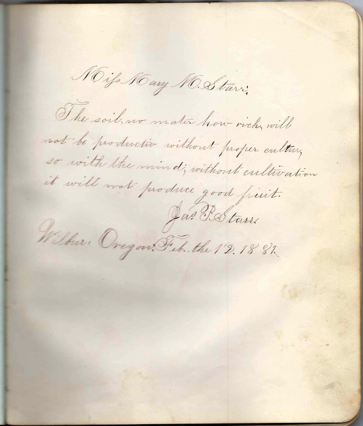 Heirlooms Reunited: 1880s Autograph Album of May Starr of Wilbur ...